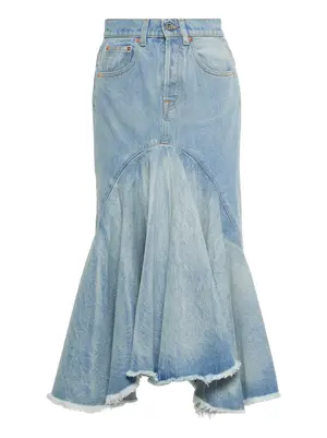 Vetements Denim Midi Skirt - Blue