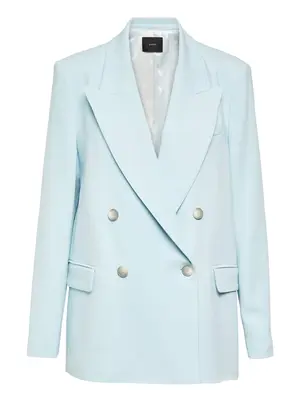 JOSEPH Jaden Double-breasted Cady Blazer - Blue