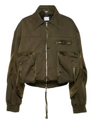 Blumarine Denim Bomber Jacket - Green