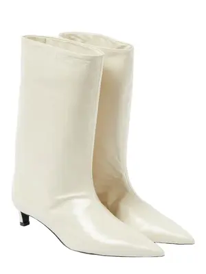 JIL SANDER Leather Boots - White