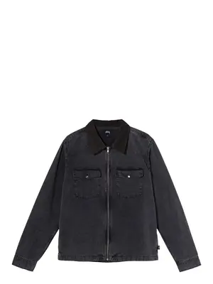 StÜssy Washed Canvas Work Shirt - Black