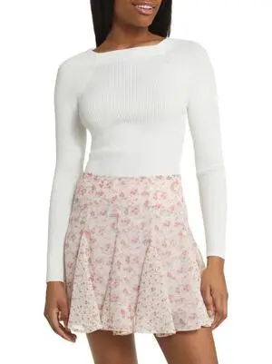 ALL IN FAVOR Ribbed Open Back Sweater