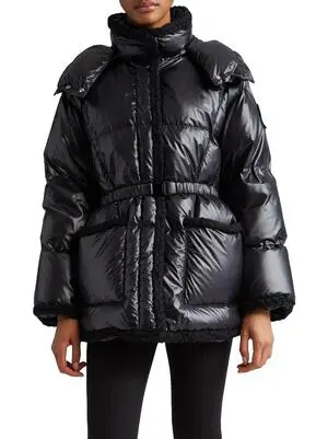 Moncler Corneille Hooded Quilted Down Puffer Jacket - Black