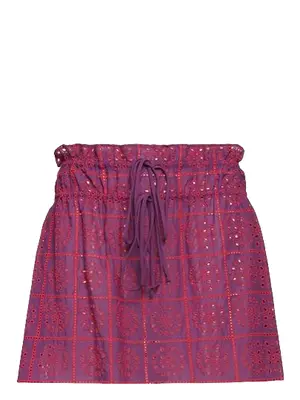 GANNI Mini Flared Skirt - Purple