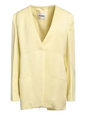 JIL SANDER Single-breasted Twill Blazer - Yellow