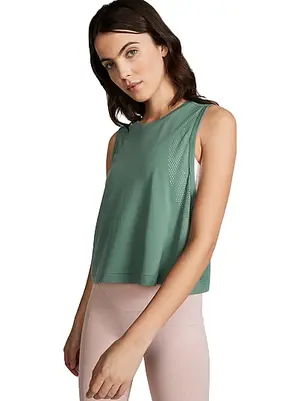 Pink PINK Seamless Drapey Muscle Tank Green
