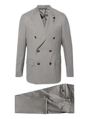 LARDINI Double-breasted Wool Suit
