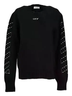 Off-White Stitch Wool Sweater - Black