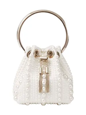 JIMMY CHOO Bon Bon Mini Bag - White