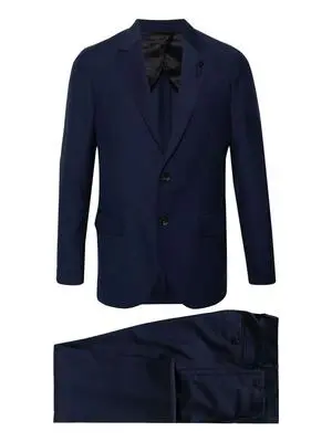 LARDINI Single-breasted Wool Suit - Blue
