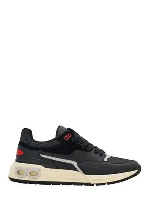 FERRAGAMO Gancini Detail Lace-up Sneakers - Black