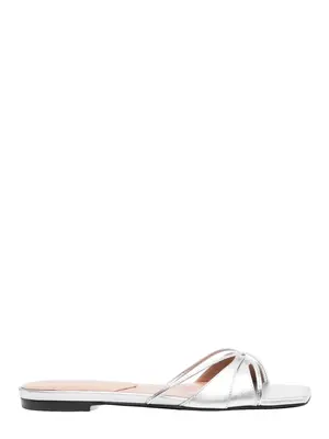 D'ACCORI Lust Leather Sandals - Silver