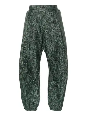 WALTER VAN BEIRENDONCK Abstract-print Trousers - Green