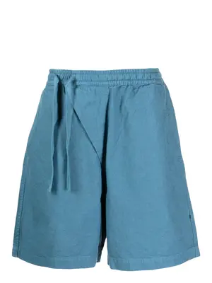 MAHARISHI Off-centre Drawstring Bermuda Shorts - Blue