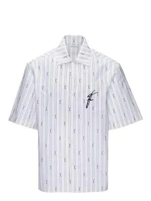 FERRAGAMO Logo-print Short-sleeve Shirt - White