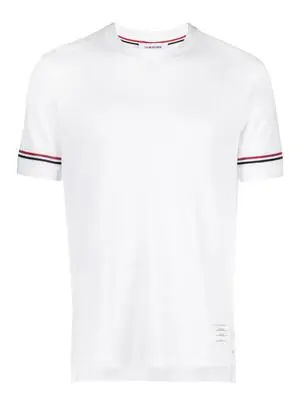 Thom Browne Rwv-stripe Knitted Top - White