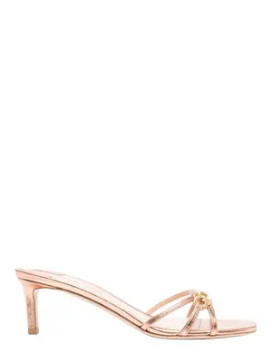 TOM FORD 60mm Logo-plaque Leather Sandals - Neutrals