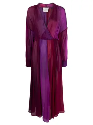 FORTE_FORTE Gradient-effect Silk Dress - Purple