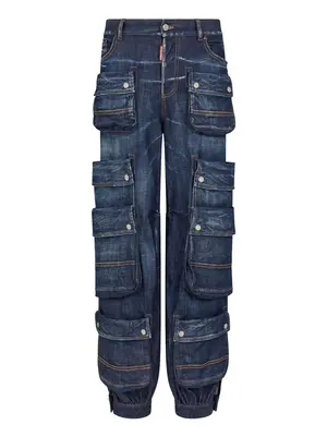 Dsquared2 Tapered Cargo-pocket Jeans - Blue