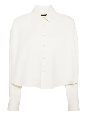 Fabiana Filippi Buttoned Linen Blend Shirt - White