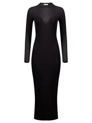 NINA RICCI Nina Ricci Textured Semi-sheer Midi Dress