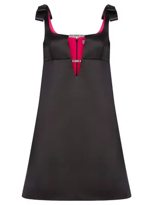 Nina Ricci Satin-finish A-line Mini Dress - Black