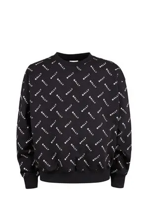 Bally Logo-print Crew-neck Sweatshirt - Black
