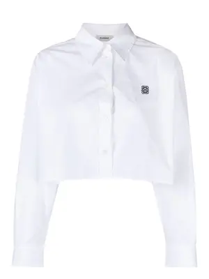 Sandro Monogram-embroidered Shirt - White