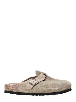 BIRKENSTOCK Birkenstock Boston Suede Slippers Neutrals