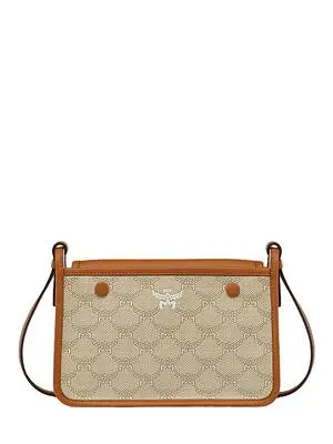 Mcm Himmel Small Lauretos Crossbody Bag - Oatmeal