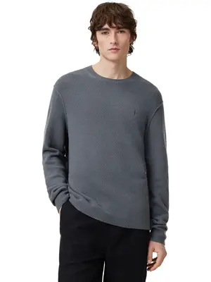 ALLSAINTS AllSaints Statten Ramskull Crew Neck Sweater Smith Blue