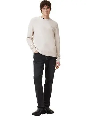 ALLSAINTS AllSaints Statten Ramskull Crew Neck Sweater White