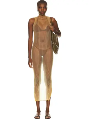AISLING CAMPS Mist Tube Dress In Tan - Honey