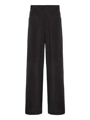 Balenciaga High-rise Wide-leg Pants - Black