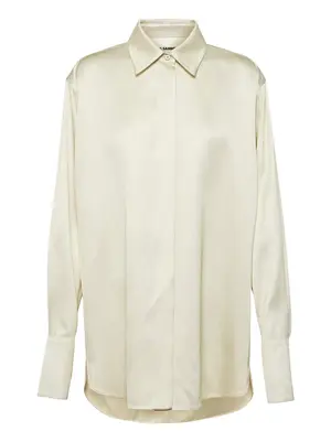 JIL SANDER Oversized Satin Shirt - Neutrals
