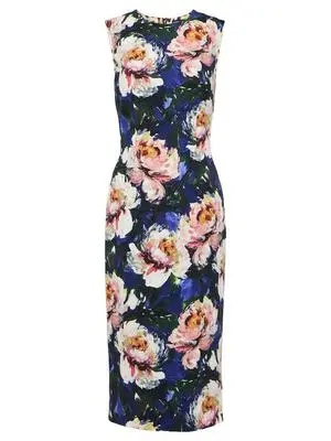 Dolce & Gabbana Floral Cady Midi Dress - Multicoloured