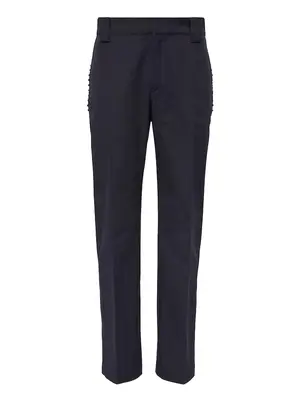 Valentino Garavani Rockstud Straight Pants - Blue