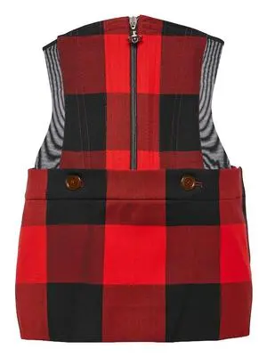 VIVIENNE WESTWOOD Checked Virgin Wool Miniskirt - Multicoloured