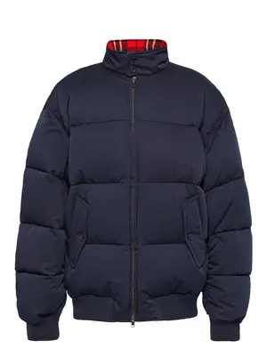 Balenciaga Cut-up Harrington Twill Down Jacket - Blue