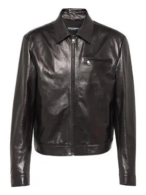 Dolce & Gabbana Leather Jacket - Black