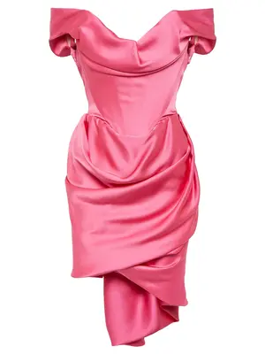 VIVIENNE WESTWOOD Nova Cora Crêpe Satin Minidress - Pink