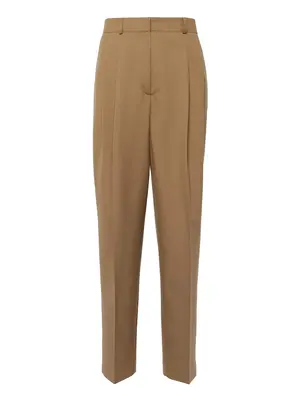 TOTEME Pleated Straight Trousers - Beige