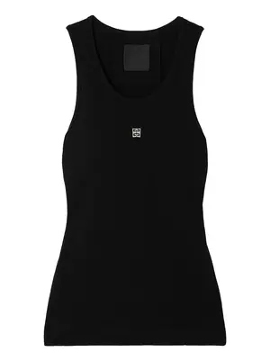Givenchy Embellished Ribbed Tank - Black