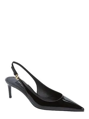 Dolce & Gabbana Lollo Patent Slingback Pumps - Black
