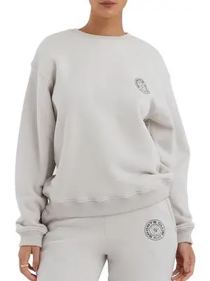 House Of Cb Haze Fleece Graphic Sweatshirt - Cloud