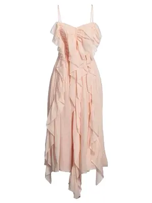 Chloé Midi Light Ramie Dress - Pink