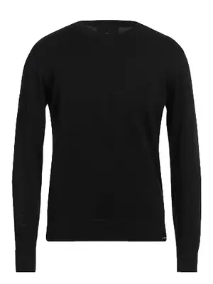 John Richmond Crewneck Lightweight Knit Sweater - Black