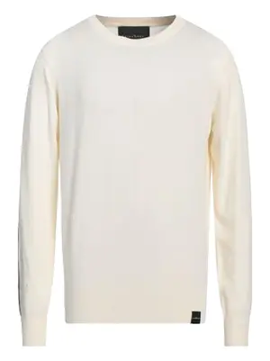 John Richmond Crewneck Lightweight Knit Sweater - White