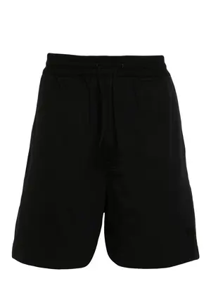 Y3 Logo-print Track Shorts - Black