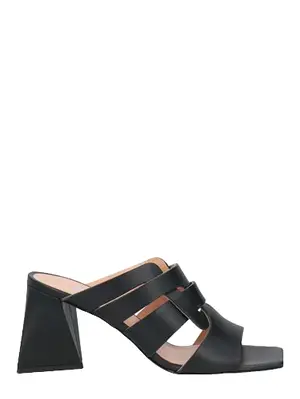 POLLINI Leather Sandals - Black